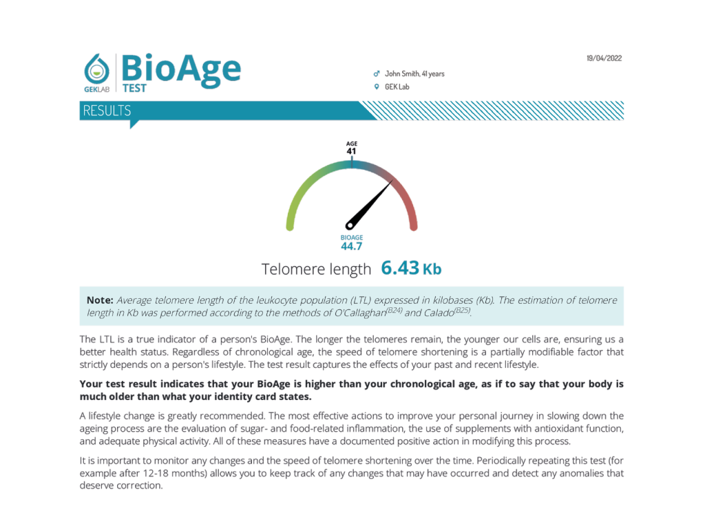 BioAge Test - GEK Lab