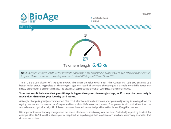 BioAge Test - GEK Lab
